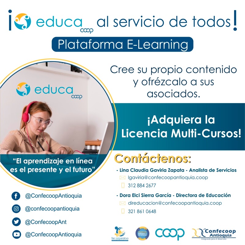 Plataforma Multicursos EDUCA | Confecoop Antioquia